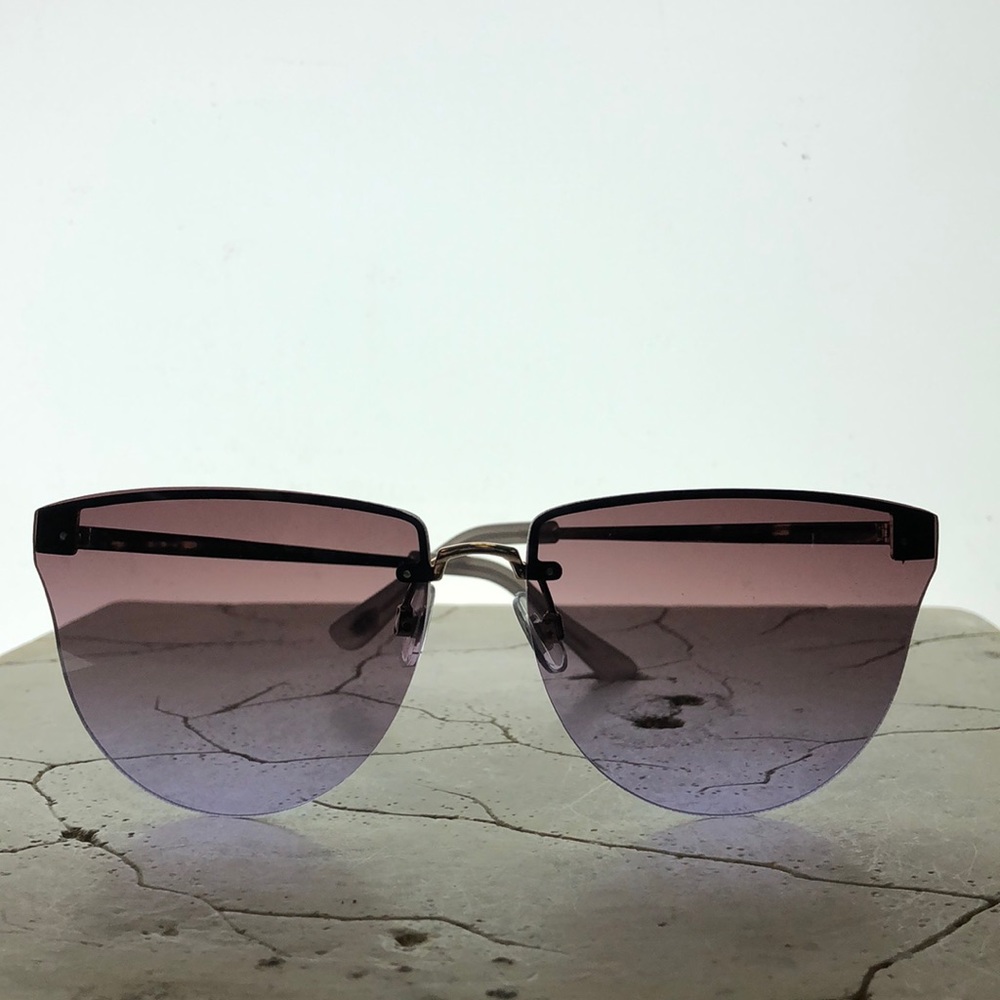 Oscar Dela Renta Frameless Aviator Gold Slim Arm Purp… - Gem